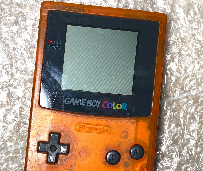 Nintendo Gameboy Color Daiei Hawks Limited Edition Clear Orange Color ...