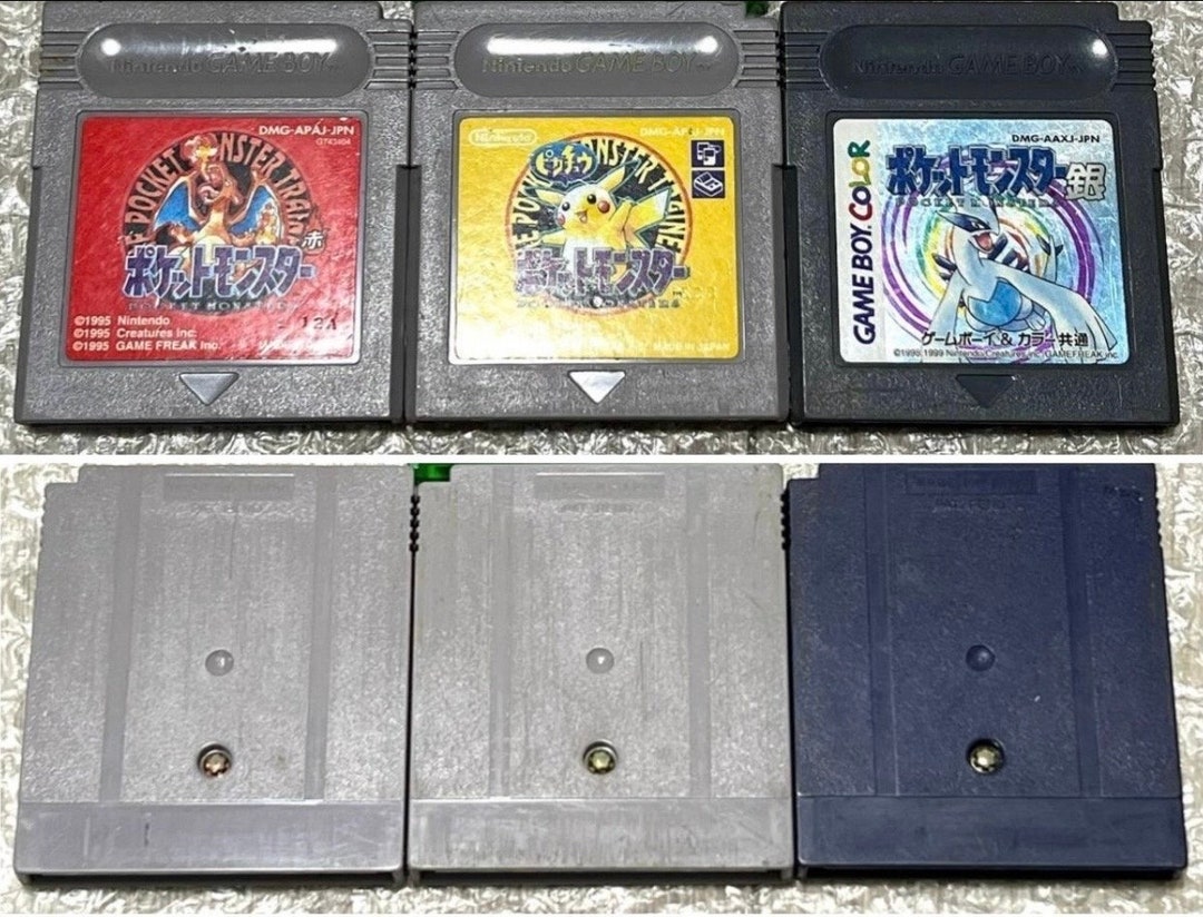 GB GBC Pokemon Red Yellow Silver Japanese Version Authentic - Etsy