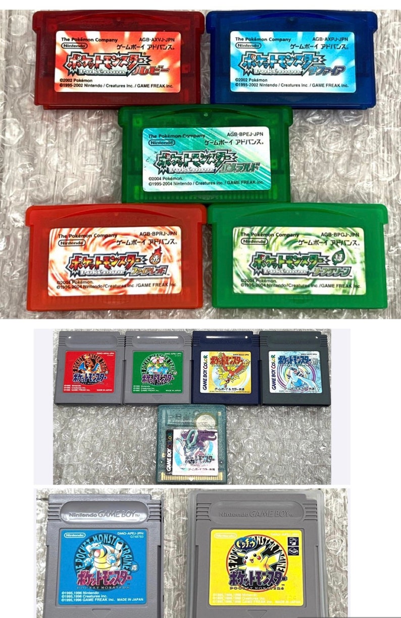 Authentic Pokemon Games Gameboy, Gameboy Color, Advance, Bulk Discounts ...