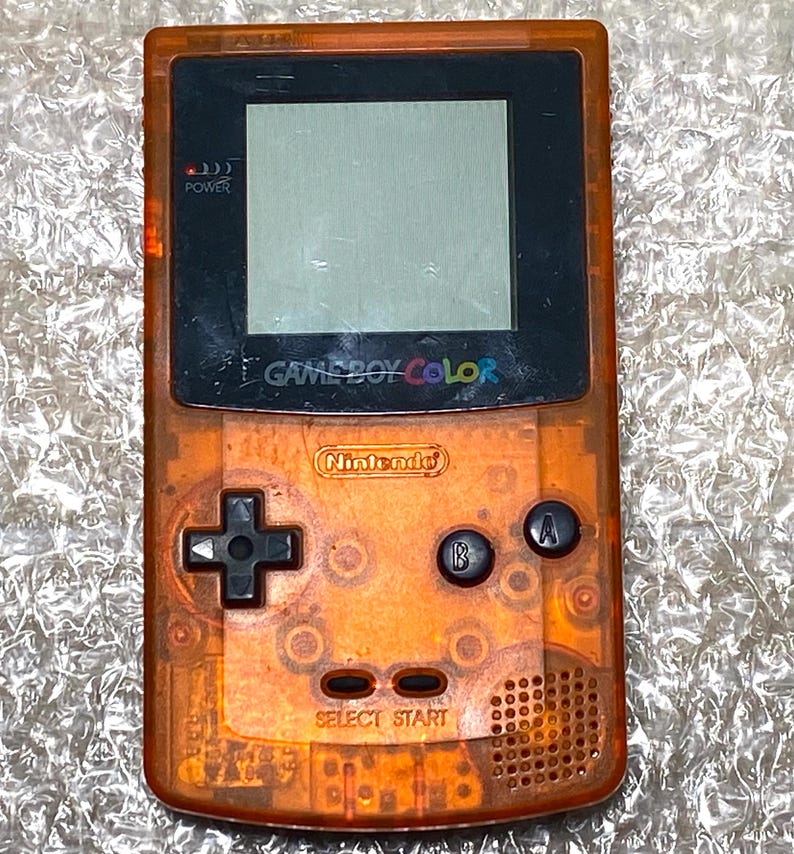 Nintendo Gameboy Color Daiei Hawks Limited Edition Clear Orange Color ...