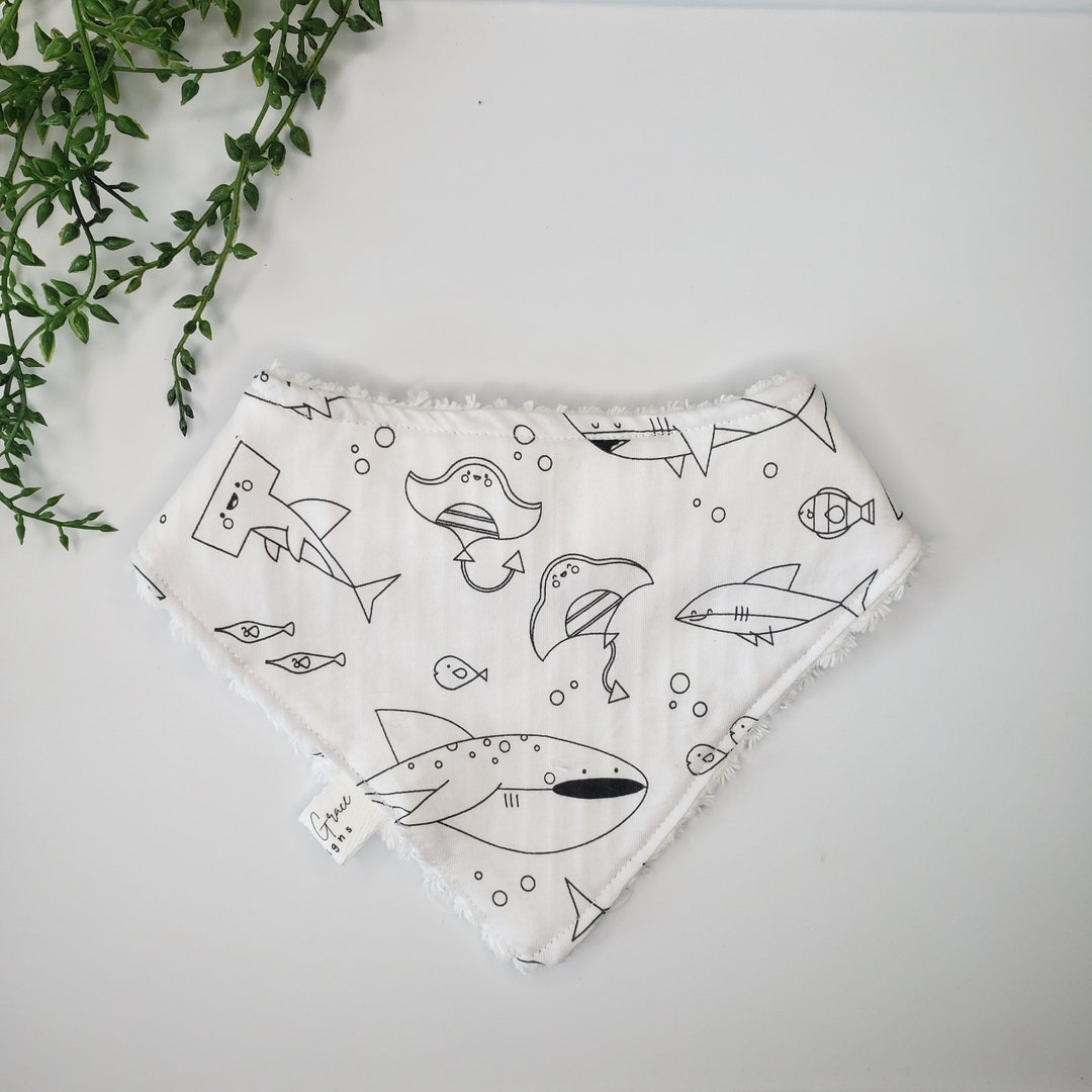 Sea Creatures Baby Bib: Handmade Super Absorbent Cotton - Etsy