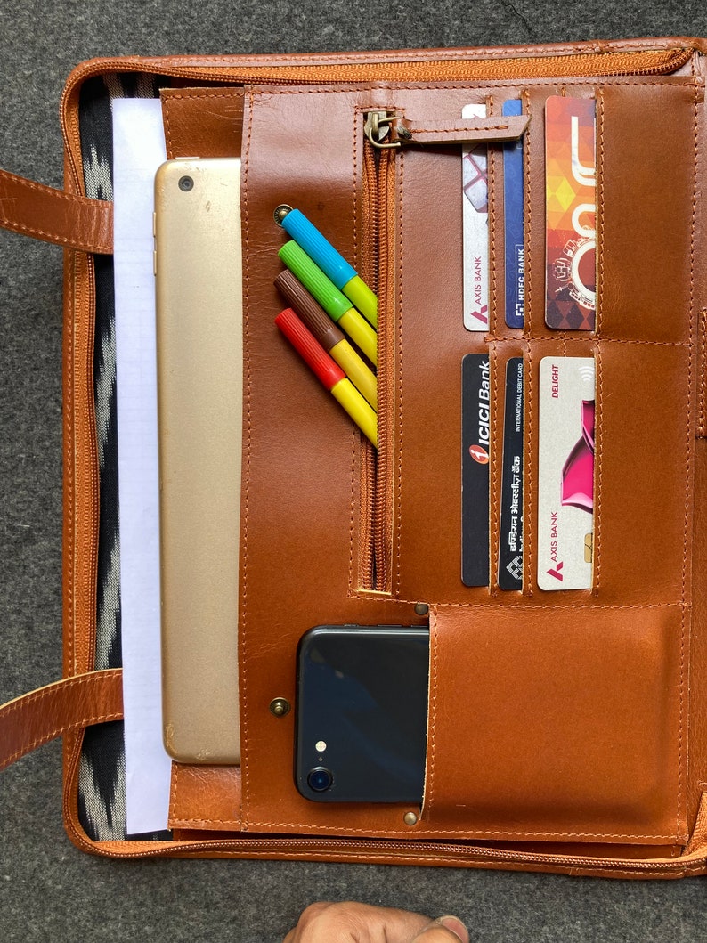 Women Embossed Leather Portfolio, Printing Portfolio,leather Padfolio ...