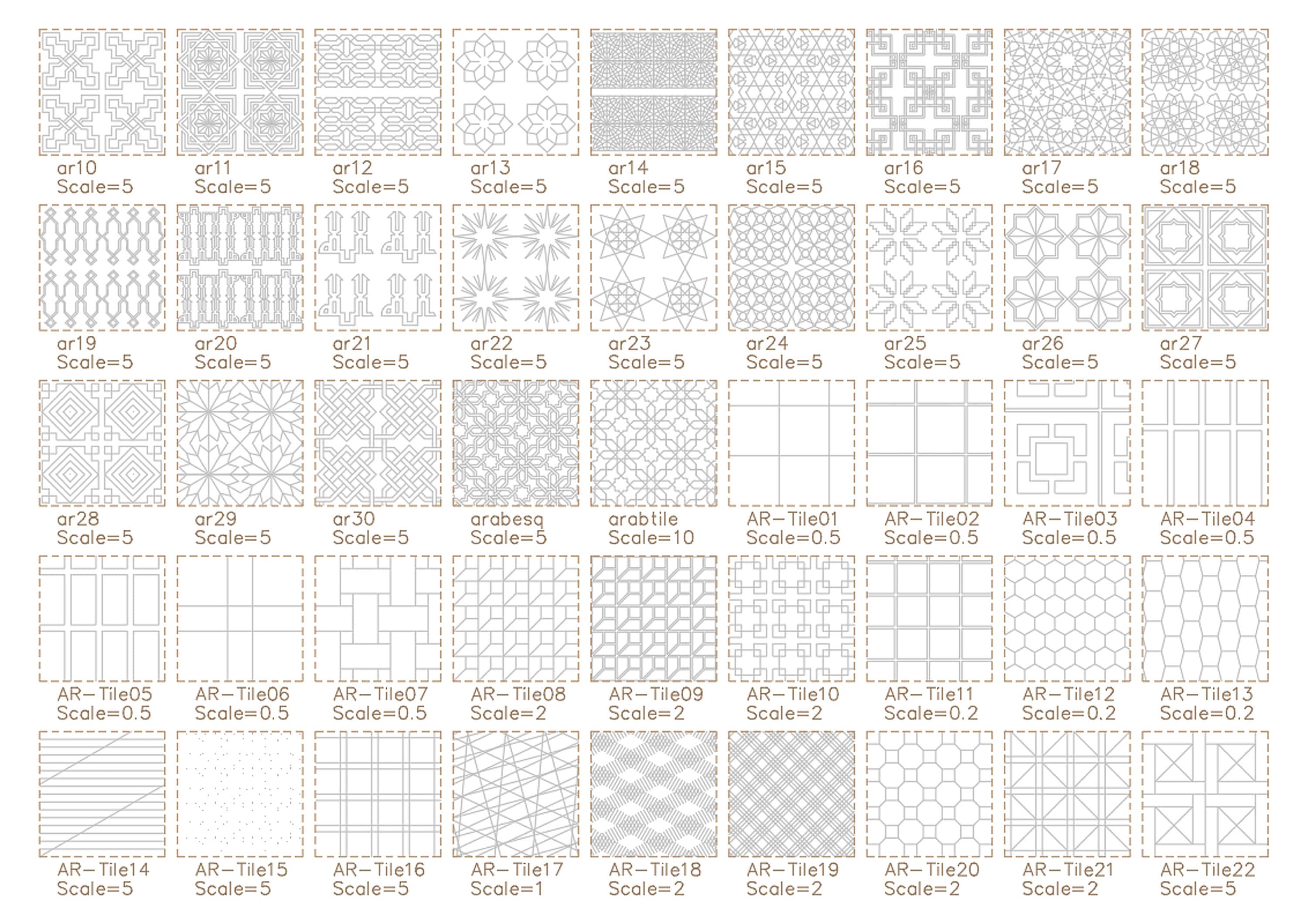 Autocad 180 Pcs Hatches DWG - Etsy
