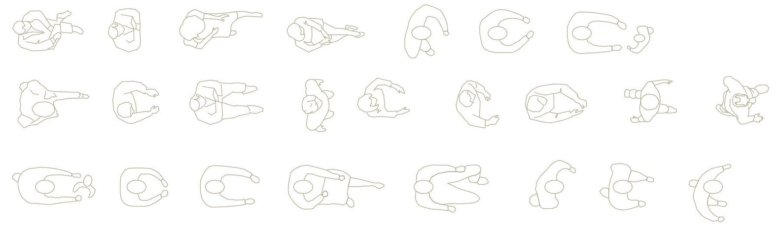 Autocad, DWG - 2D View and Plan People, Made Blocks - Etsy