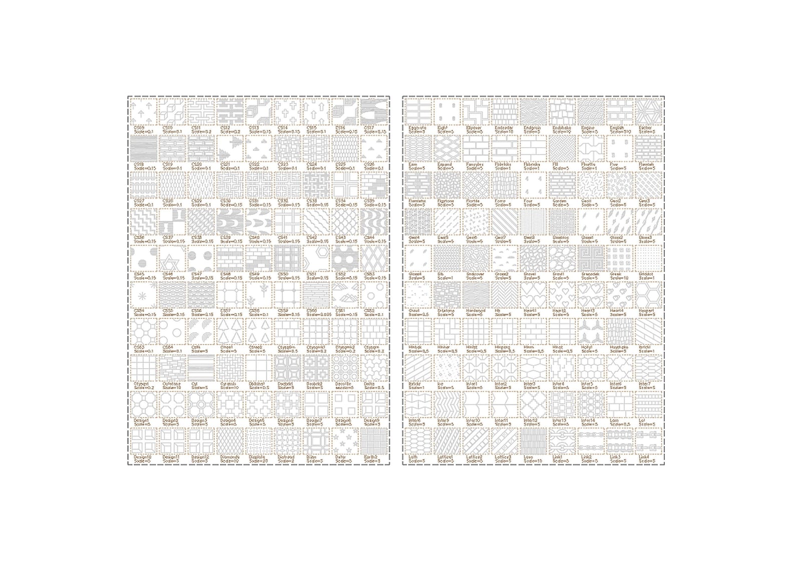 Autocad - 180 Pcs Hatches - DWG - Etsy