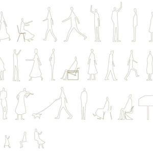 Autocad, DWG - 2D View and Plan People, Made Blocks - Etsy