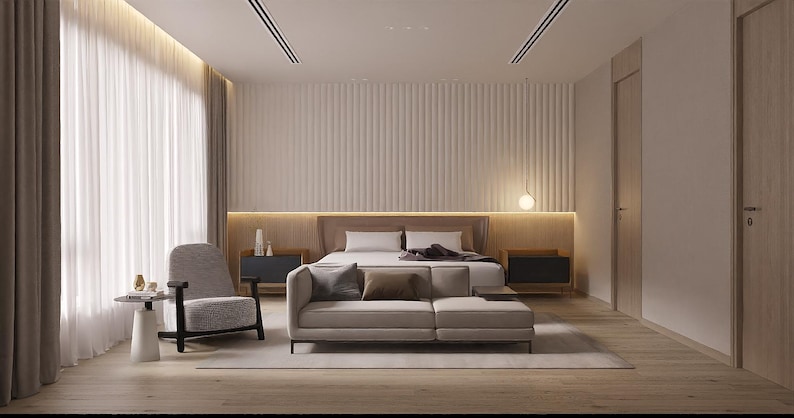 3DSMAX - Modern Bedroom Scene - Corona Render - 20 - Etsy