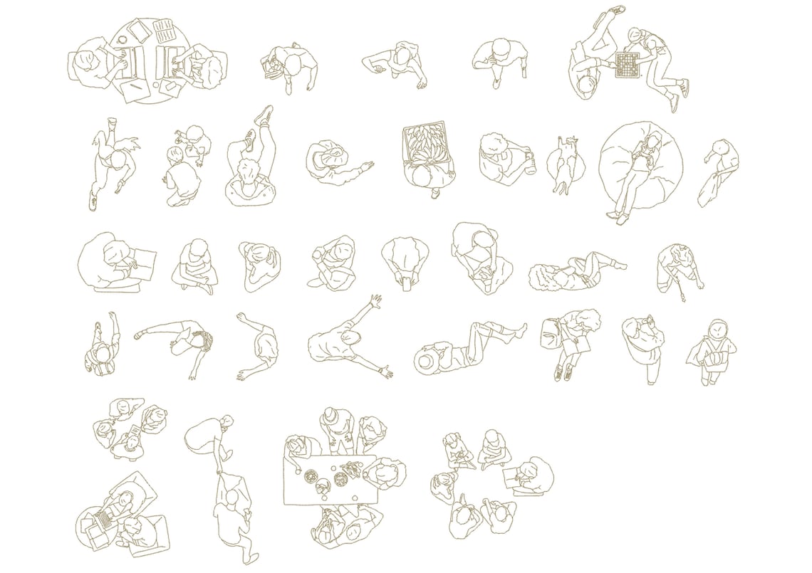 Autocad, DWG - 2D View and Plan People, Made Blocks - Etsy
