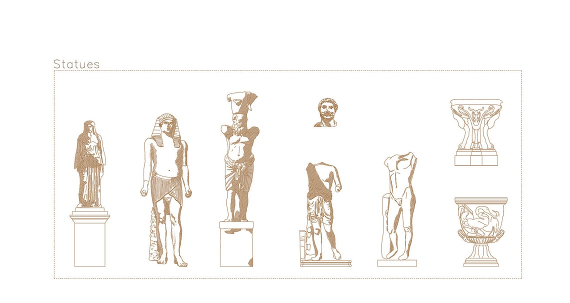 Premium Autocad Architectural Ornaments Library: 27 Statues and Facade ...