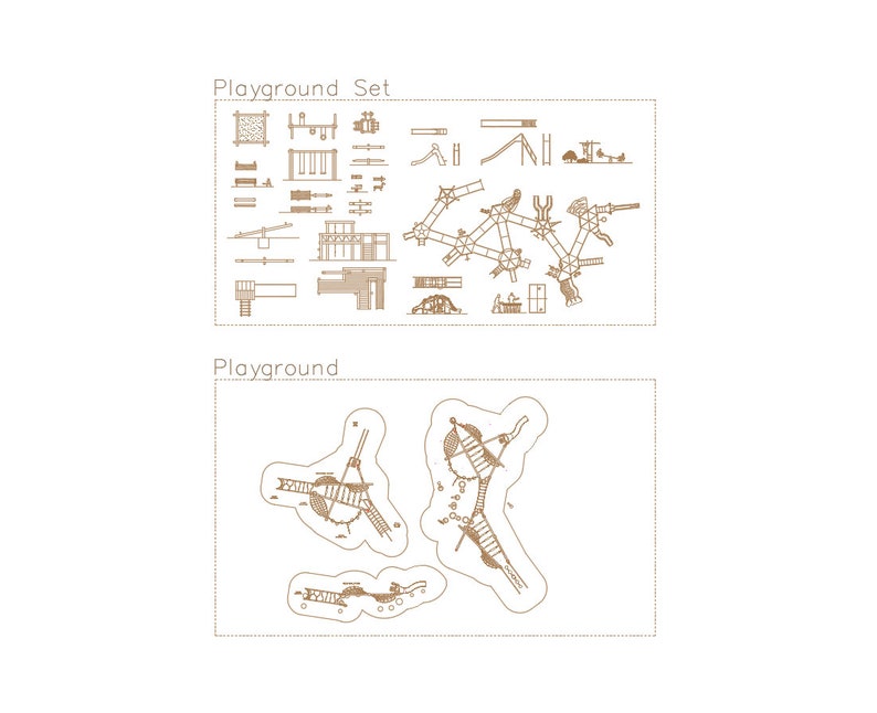 Premium Autocad Playground Sites Library: 20 Design Blocks - Etsy