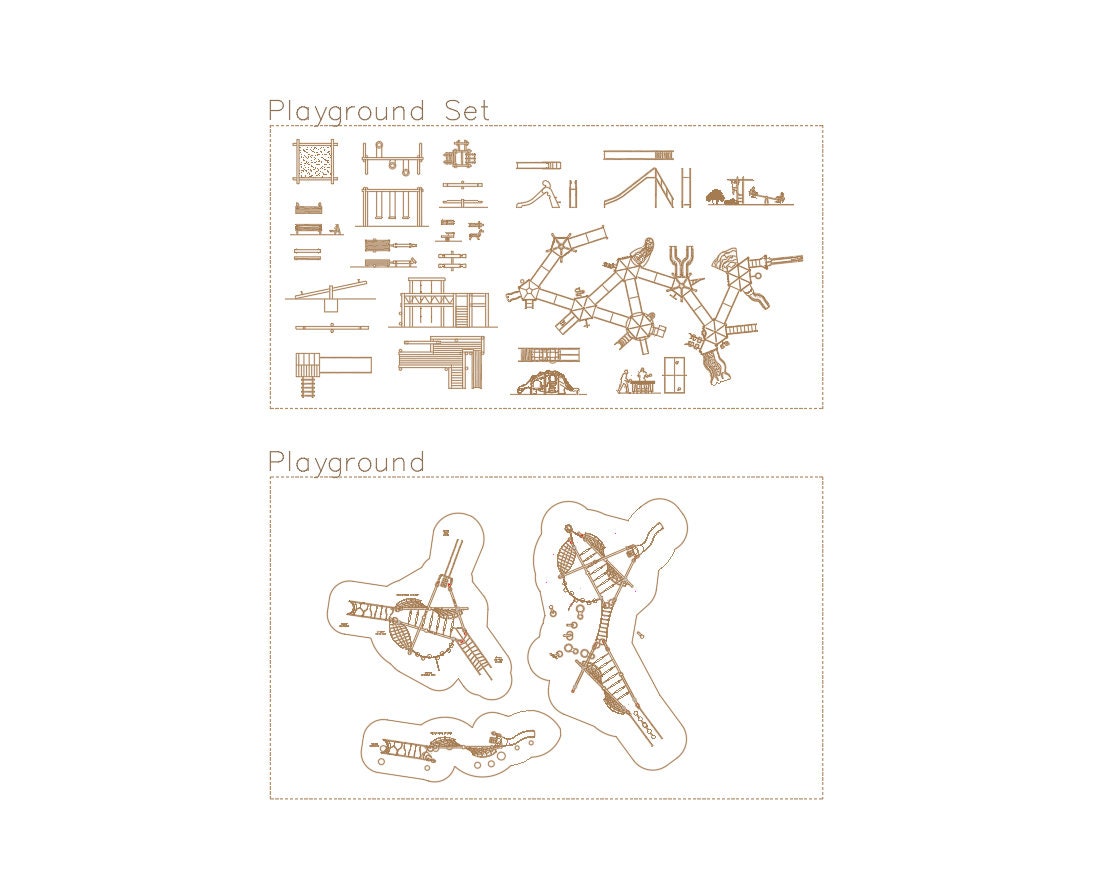 Premium Autocad Playground Sites Library: 20 Design Blocks - Etsy