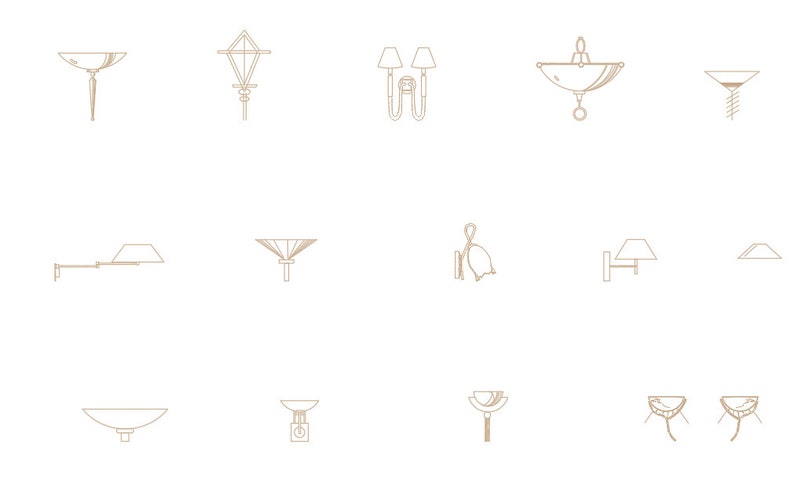 Autocad, DWG - 2D View and Plan - Light Sets and Ceiling Lights - Etsy