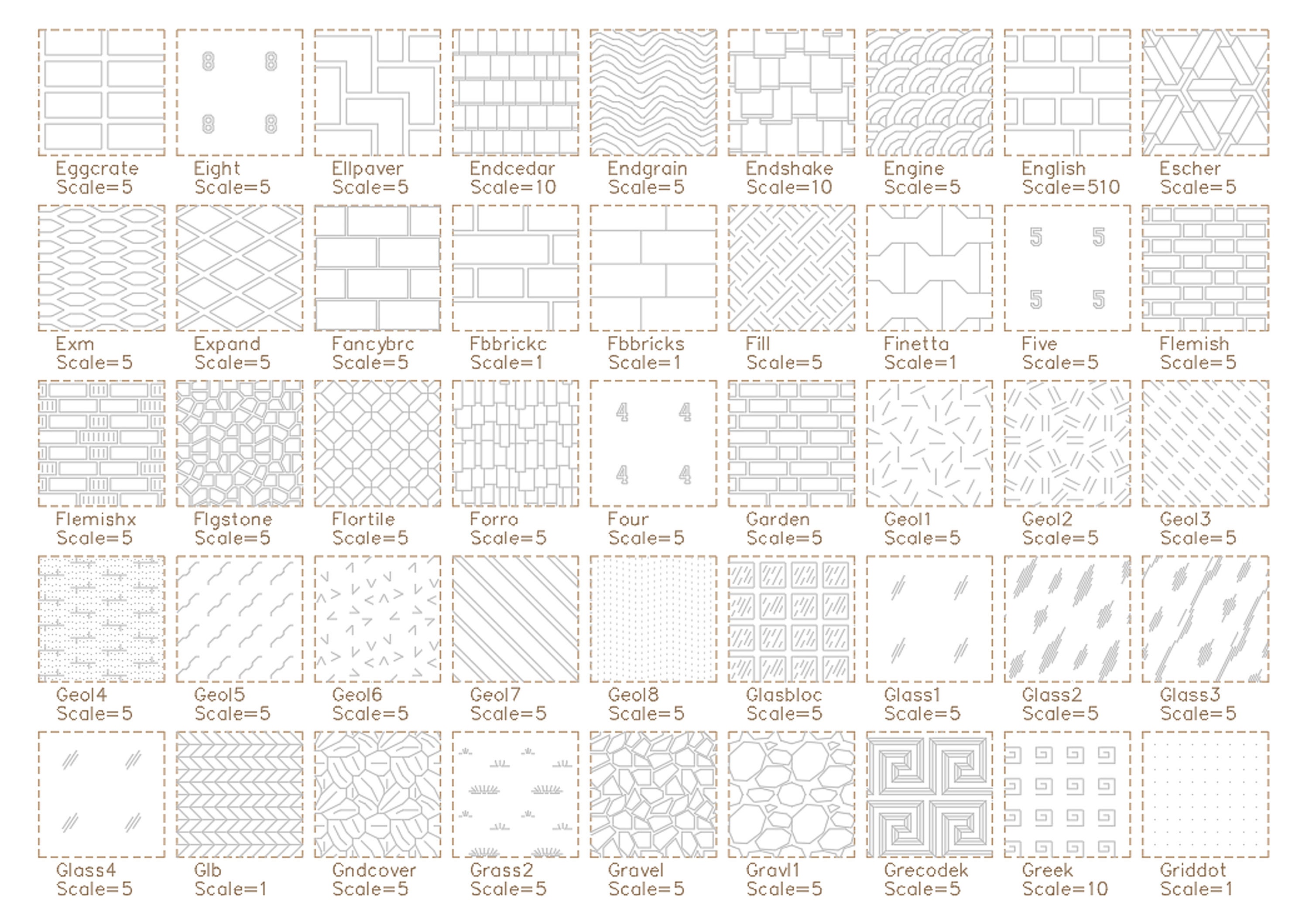Autocad - 180 Pcs Hatches - DWG - Etsy