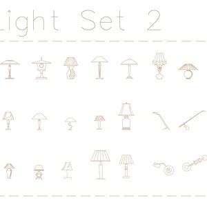 Autocad, DWG - 2D View and Plan - Light Sets and Ceiling Lights - Etsy