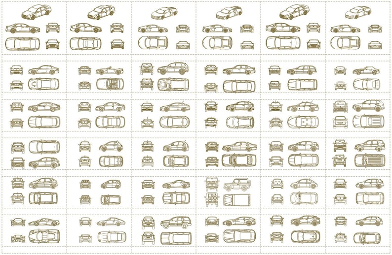 Autocad, DWG - 2D View and Plan Cars + Extra GIFT SURPRISE, Made Blocks ...