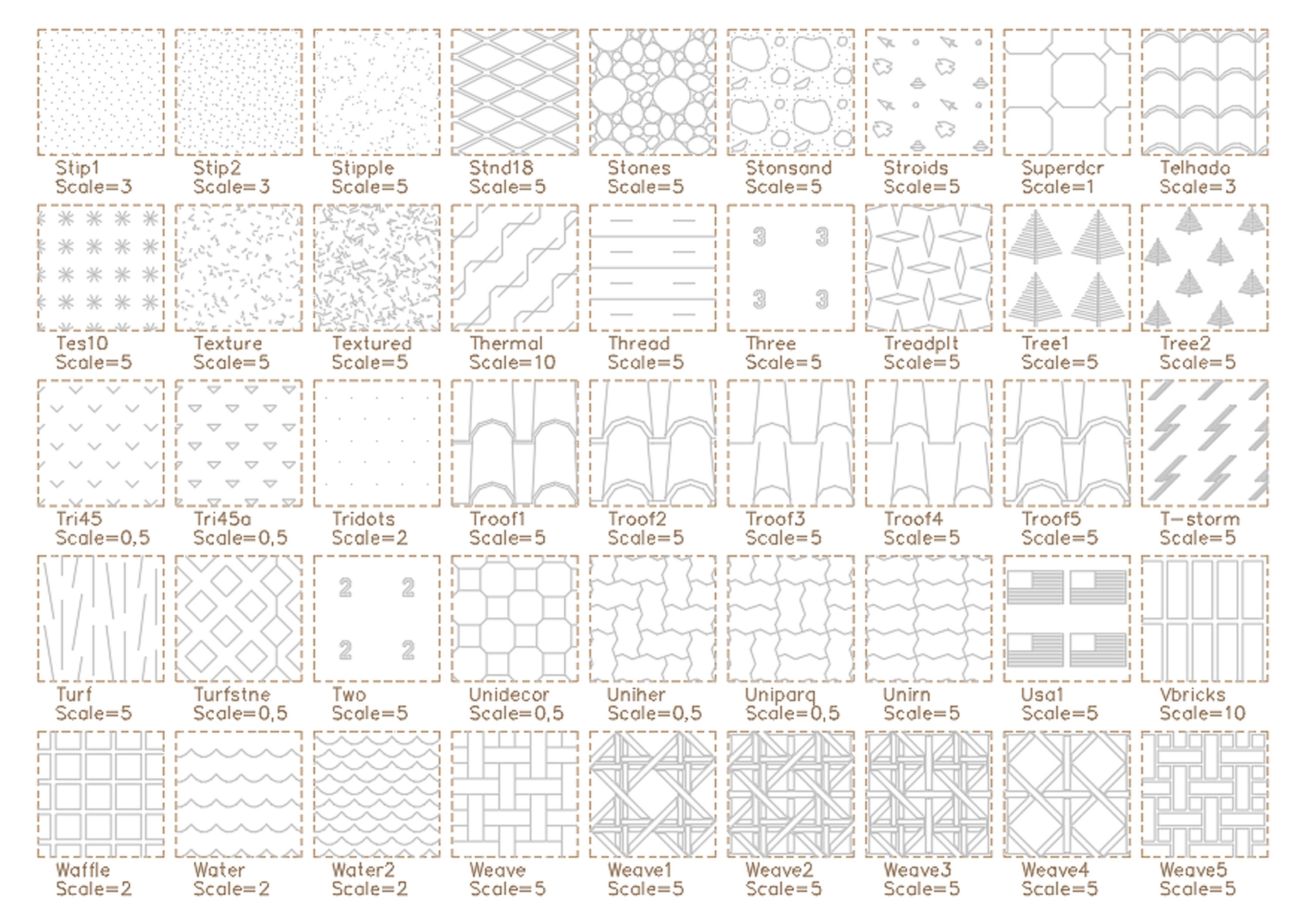 Autocad - 234 Pcs Hatches - DWG - Etsy