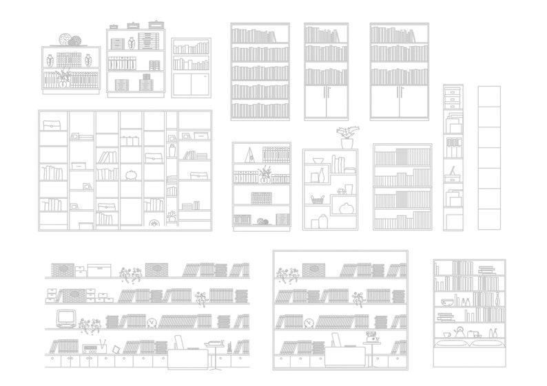 Autocad, DWG - 2D View and Plan Wooden Furniture, Made Blocks - Etsy