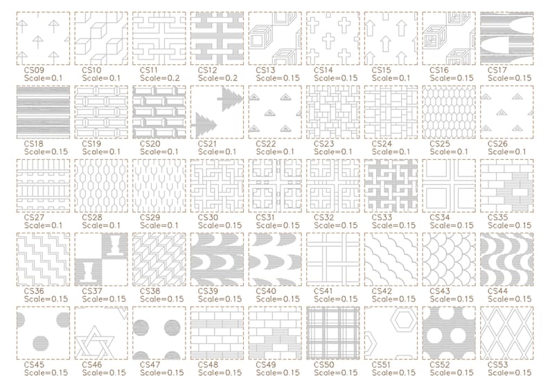 Autocad - 180 Pcs Hatches - DWG - Etsy