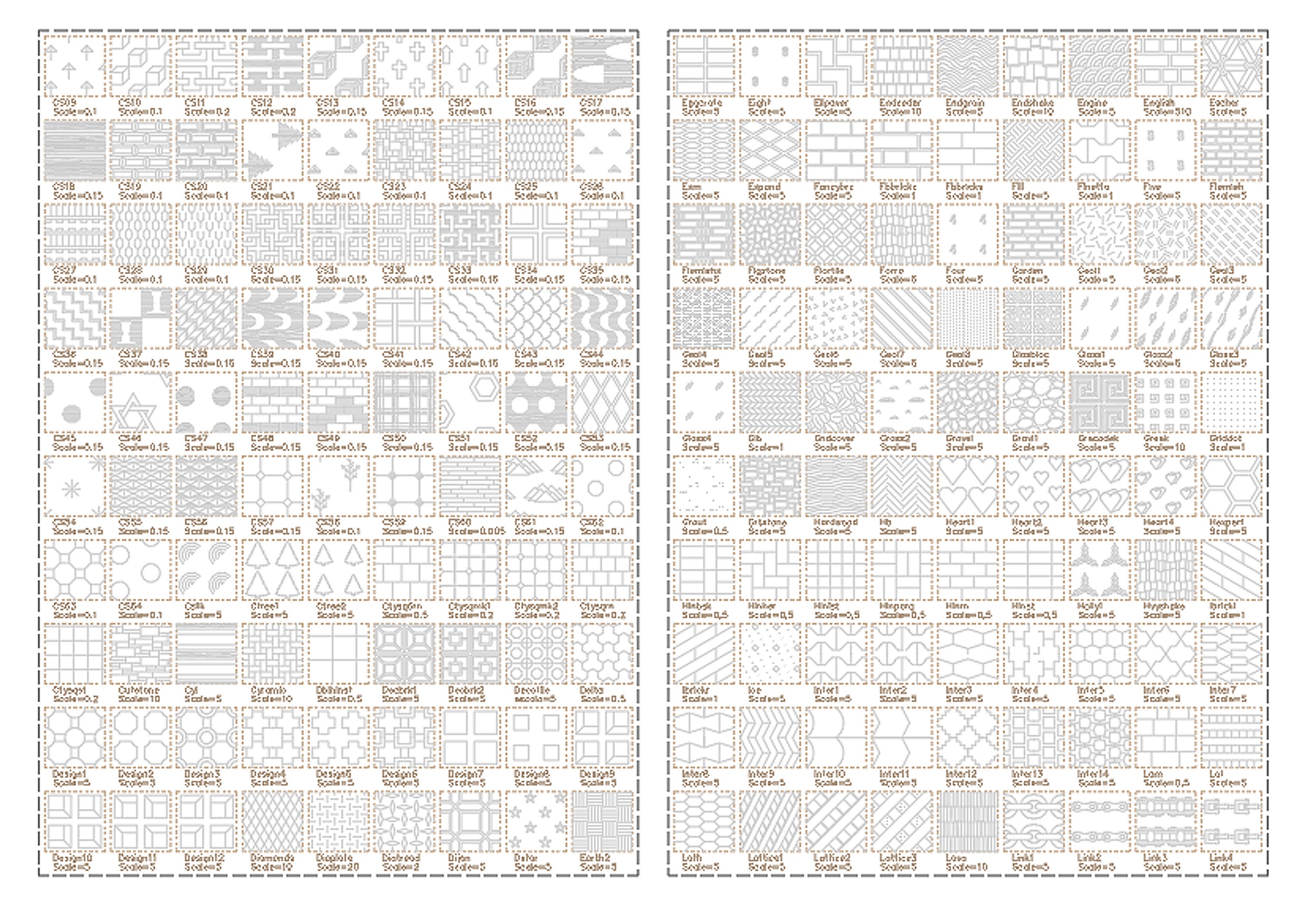 Autocad - 180 Pcs Hatches - DWG - Etsy