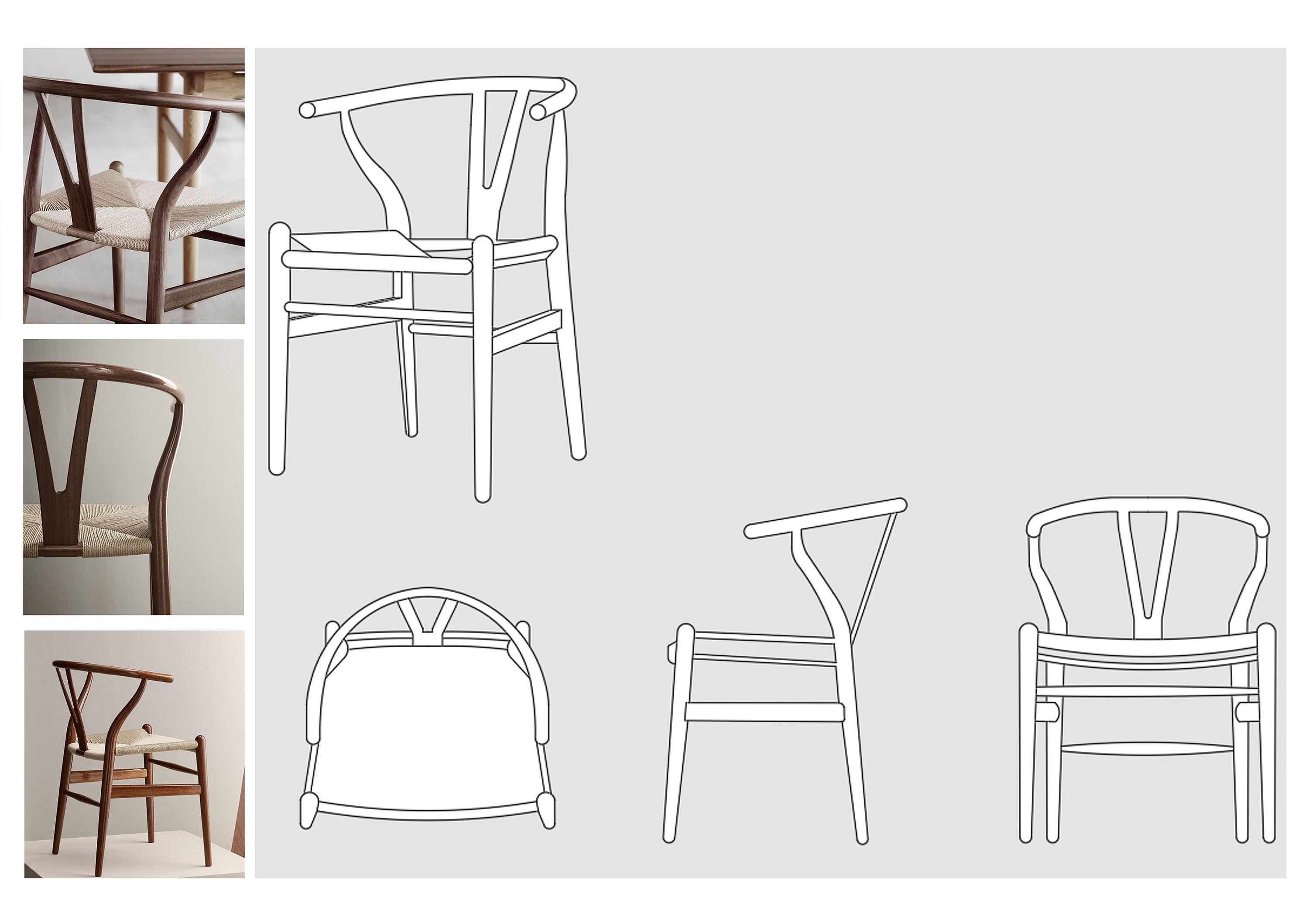 Autocad DWG 2D Views and Plan and Perspective 4 HIROSHIMA Chairs Made Blocks Etsy