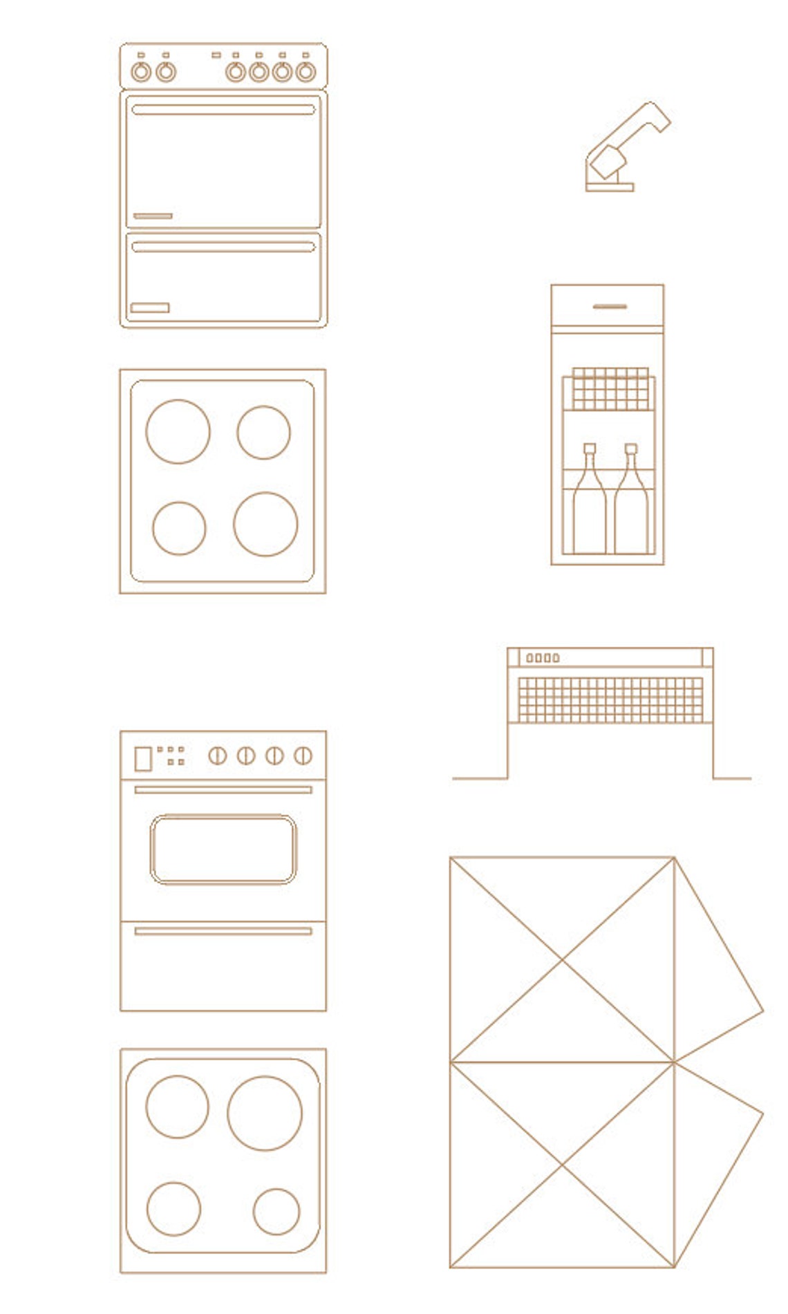Premium Autocad Kitchen Furniture Library: 40 Design Blocks - Etsy