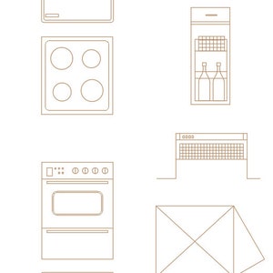 Premium Autocad Kitchen Furniture Library: 40 Design Blocks - Etsy