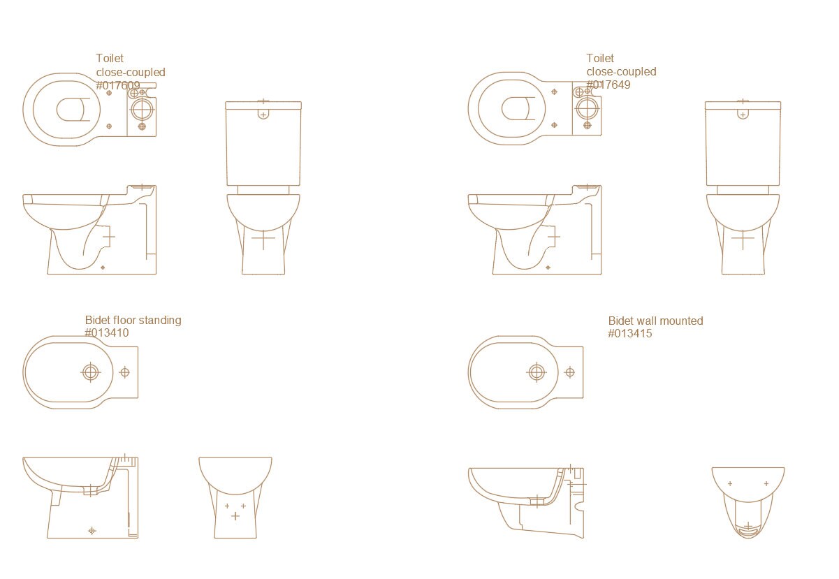 Autocad, DWG - 2D View and Plan - Bath Accessories Set 2 - Etsy