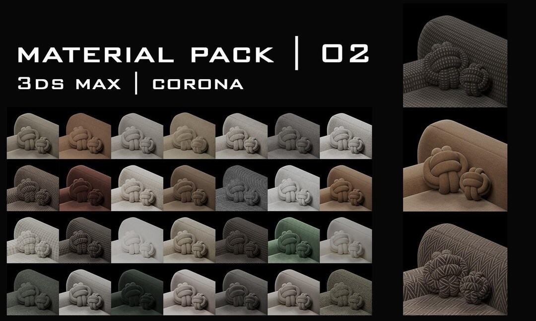 Material Pack 02 | Fabric 1.0 | 3DS Max and Corona Renderer - Etsy