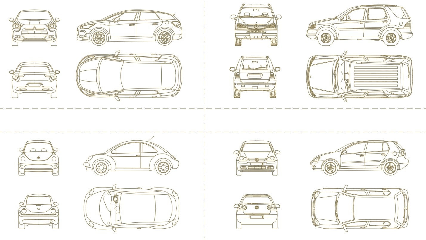 Autocad, DWG 2D View and Plan Cars Extra GIFT SURPRISE, Made Blocks - Etsy