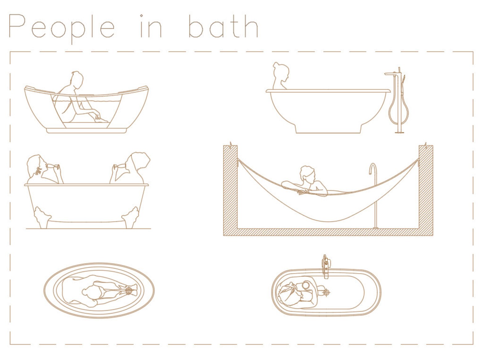 Autocad, DWG - 2D View and Plan - Bath Accessories Set 3 - Etsy