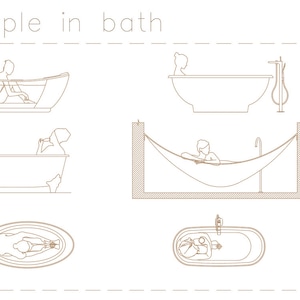 Autocad, DWG - 2D View and Plan - Bath Accessories Set 3 - Etsy