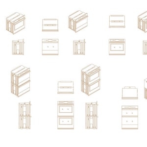 Autocad, DWG - 2D View and Plan + ISOMETRIC View - Kitchen Accesories ...