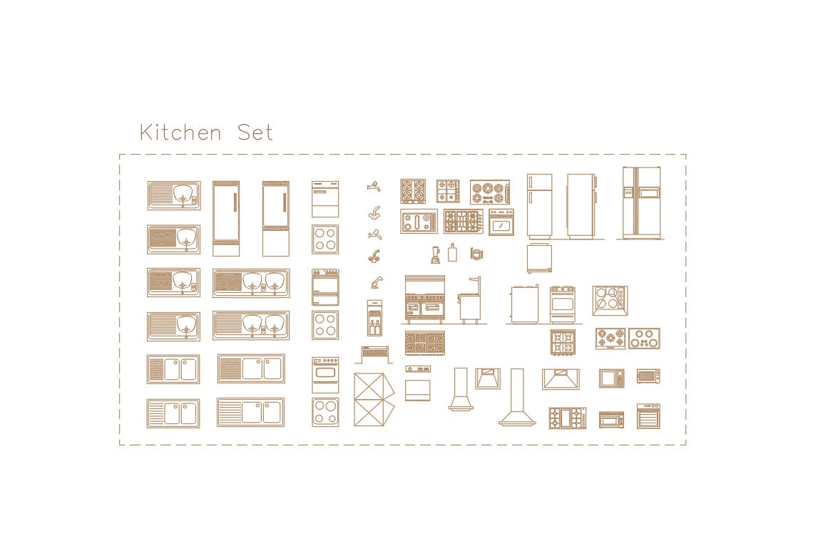 Kitchen Autocad Block Library AutoCAD Blocks Library & Dynamic Blocks