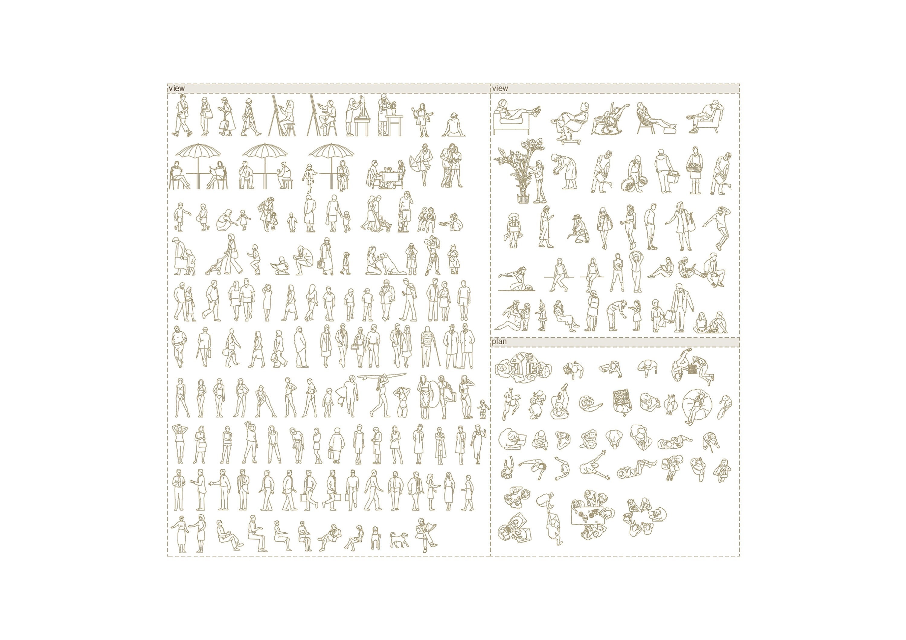 Bloques 2d E Autocad 2D Blocks Kollektion | Standard