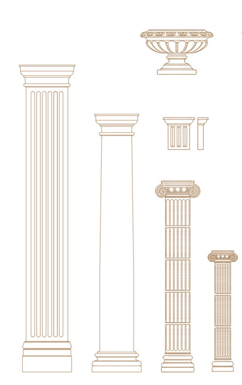 Premium Autocad Facade Details Library: 50 Blocks - Etsy
