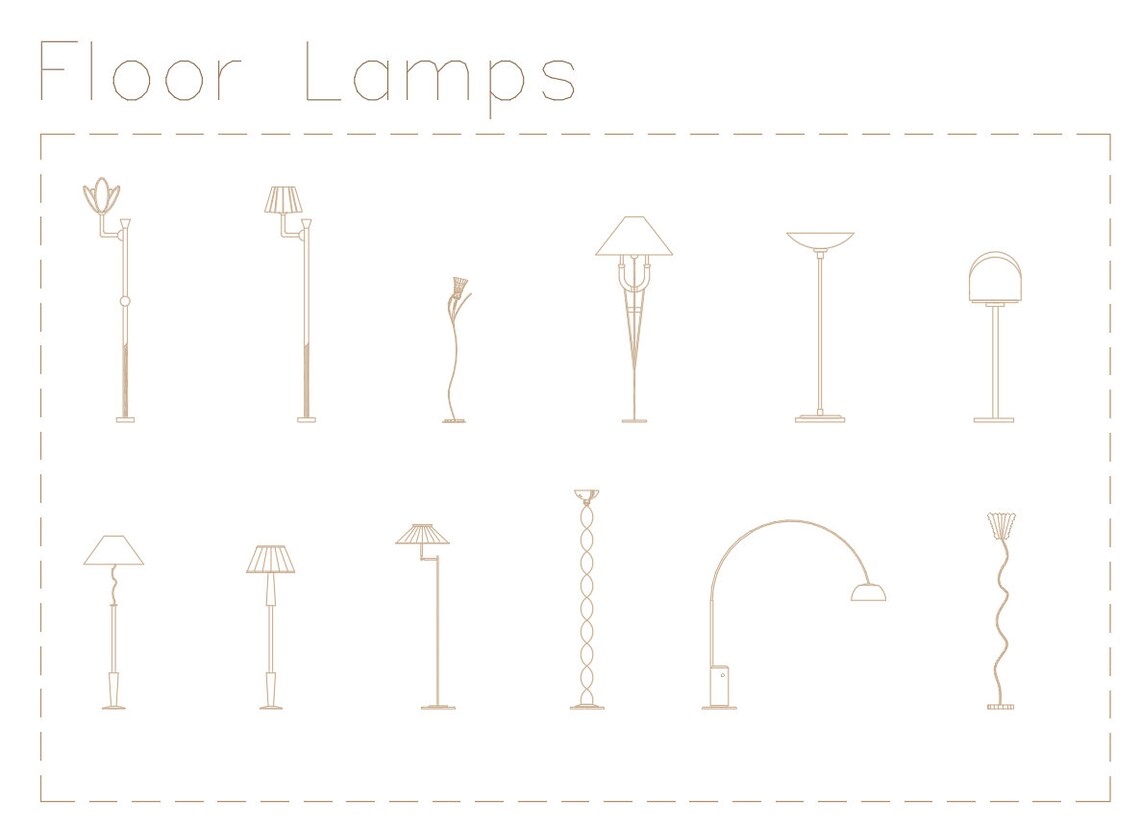 Autocad, DWG - 2D View and Plan - Light Sets and Ceiling Lights - Etsy