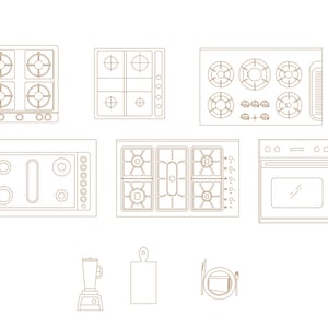Premium Autocad Kitchen Furniture Library: 40 Design Blocks - Etsy