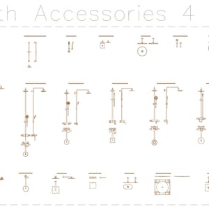 Autocad, DWG - 2D View and Plan - Bath Accessories Set 2 - Etsy