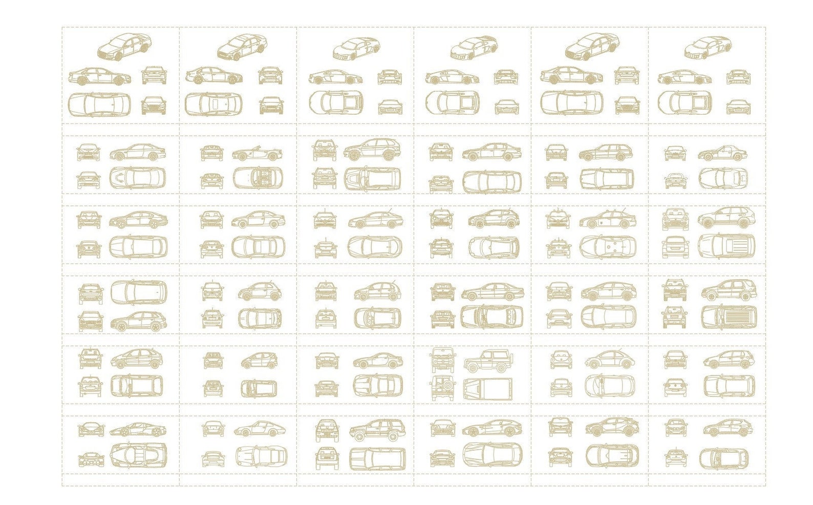 Autocad, DWG - 2D View and Plan Cars + Extra GIFT SURPRISE, Made Blocks ...