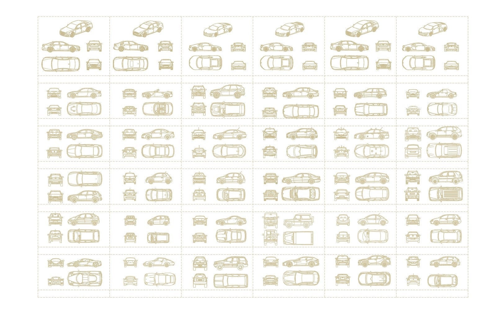 Autocad, DWG - 2D View and Plan Cars + Extra GIFT SURPRISE, Made Blocks ...