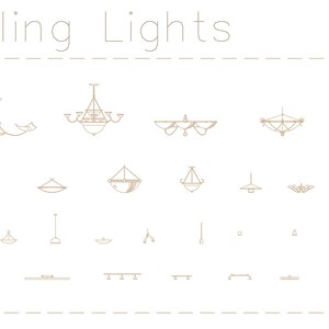 Autocad, DWG - 2D View and Plan - Light Sets and Ceiling Lights - Etsy