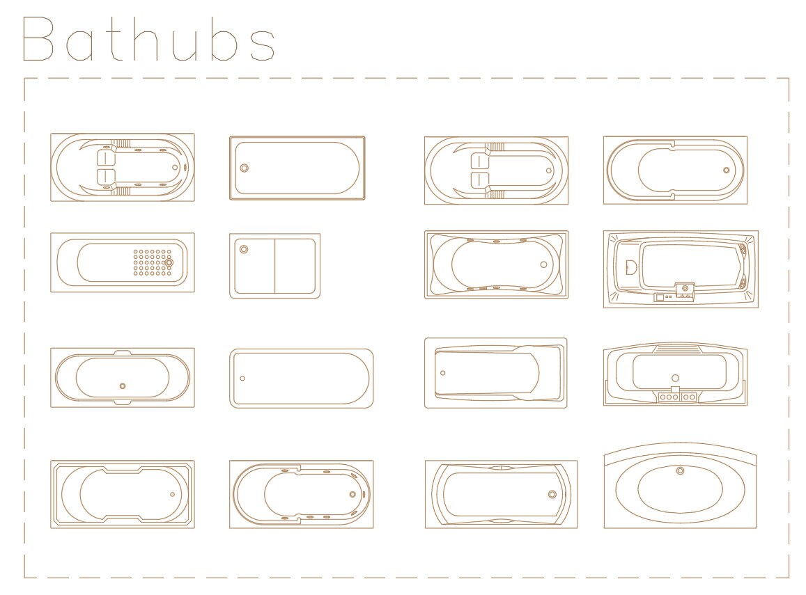 Autocad, DWG - 2D View and Plan - Bath Accessories Set 3 - Etsy