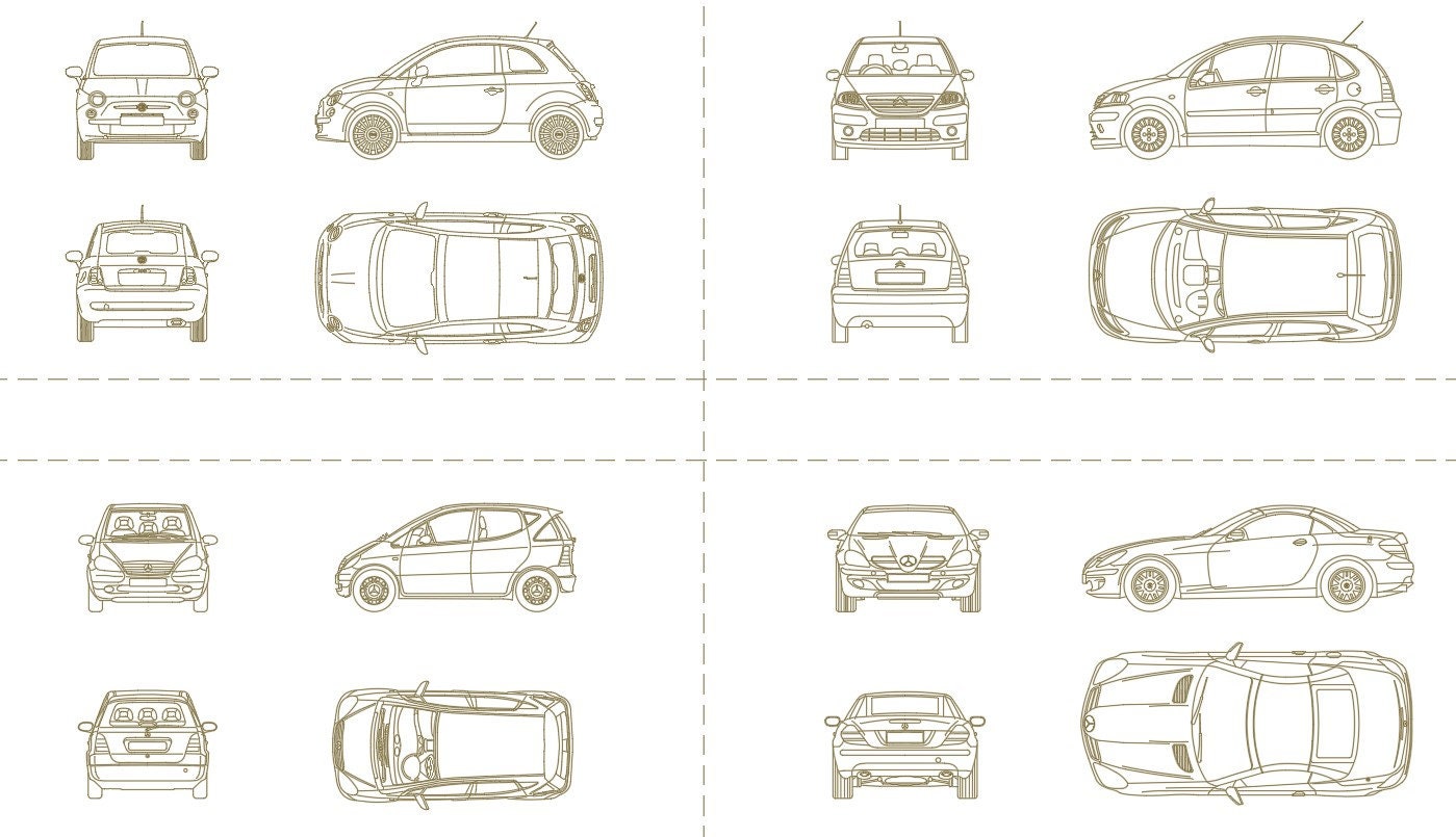 Autocad, DWG 2D View and Plan Cars Extra GIFT SURPRISE, Made Blocks - Etsy