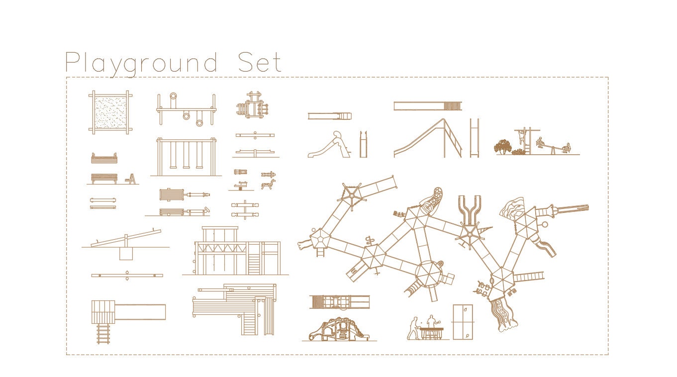 Premium Autocad Playground Sites Library: 20 Design Blocks - Etsy