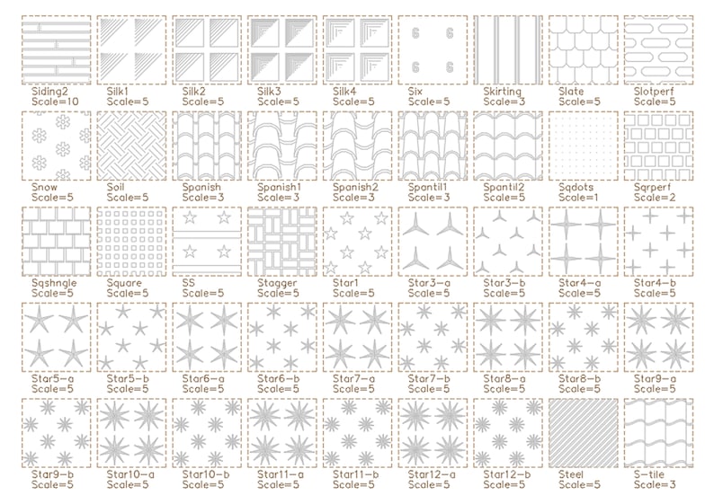 Autocad - 234 Pcs Hatches - DWG - Etsy