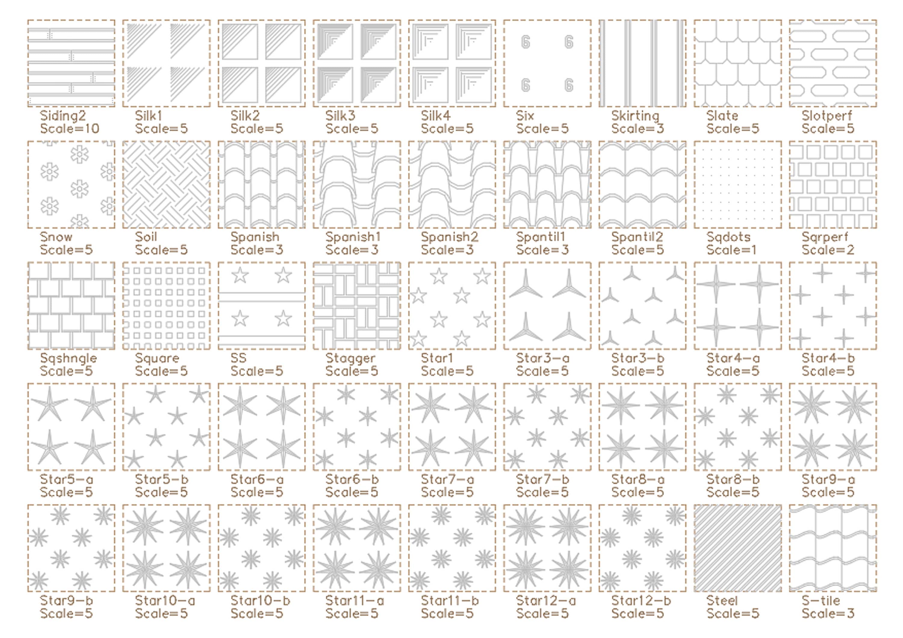 Autocad - 234 Pcs Hatches - DWG - Etsy
