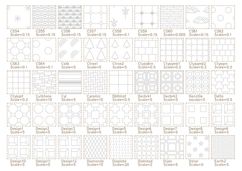 Autocad - 180 Pcs Hatches - DWG - Etsy