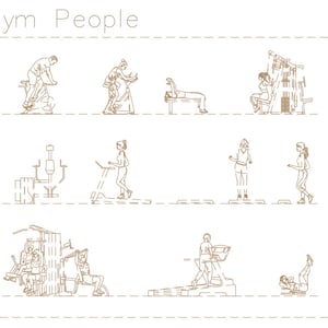 Autocad, DWG - 2D View and Plan - Gym Accessories Set - Etsy