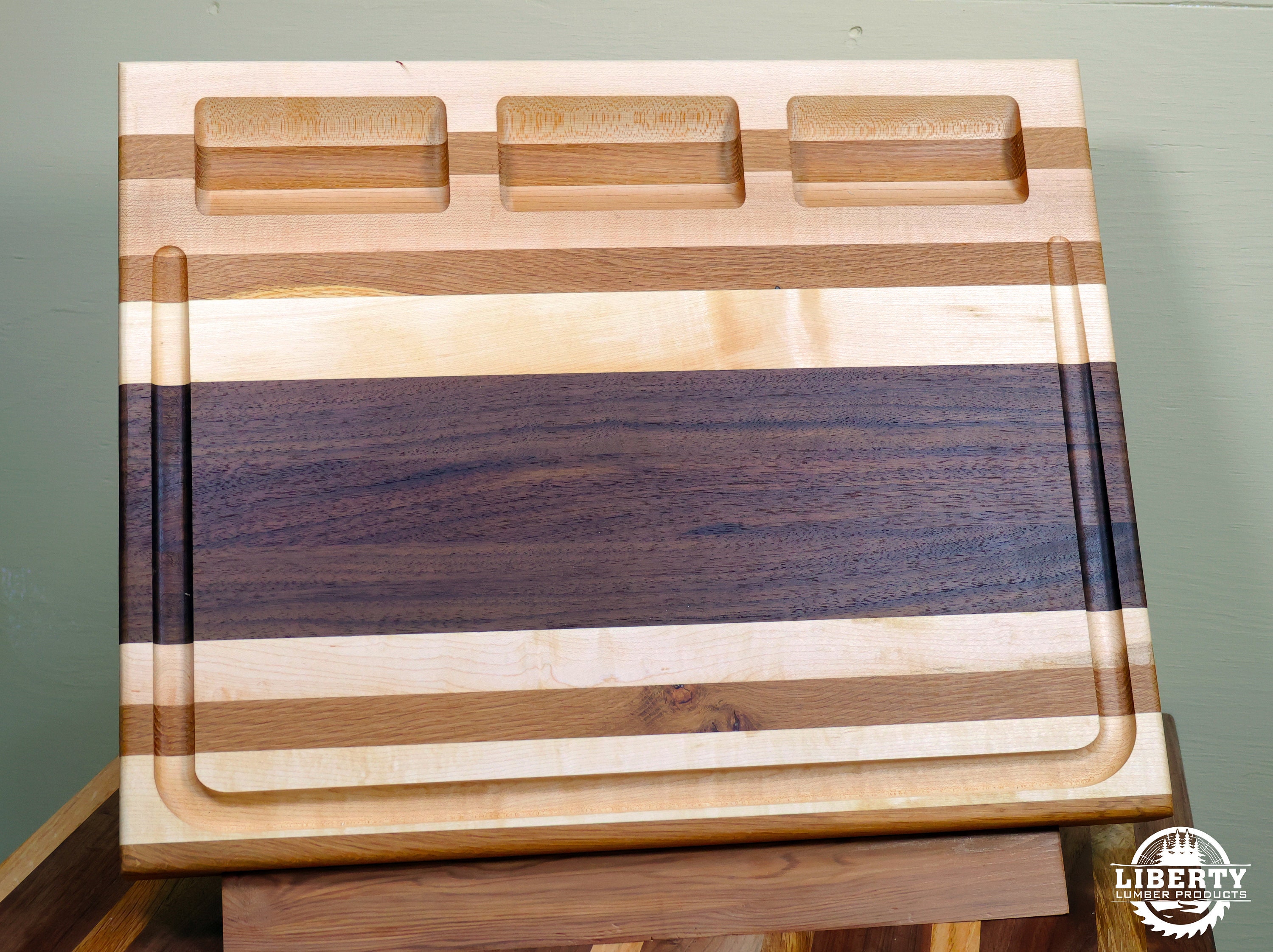 Handmade Hardwood Cutting Board With Tray Inserts - Etsy