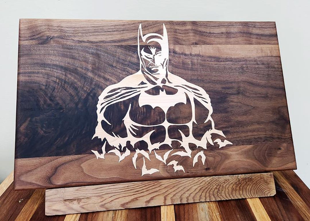 Bat Inlay Cutting Board | Black Walnut & Maple - Etsy
